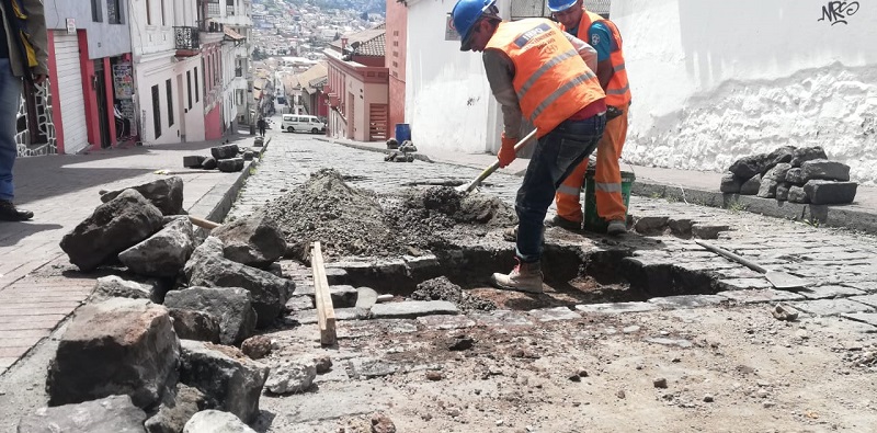 Arreglo de calles en el Centro Histórico 2 – Quito Informa