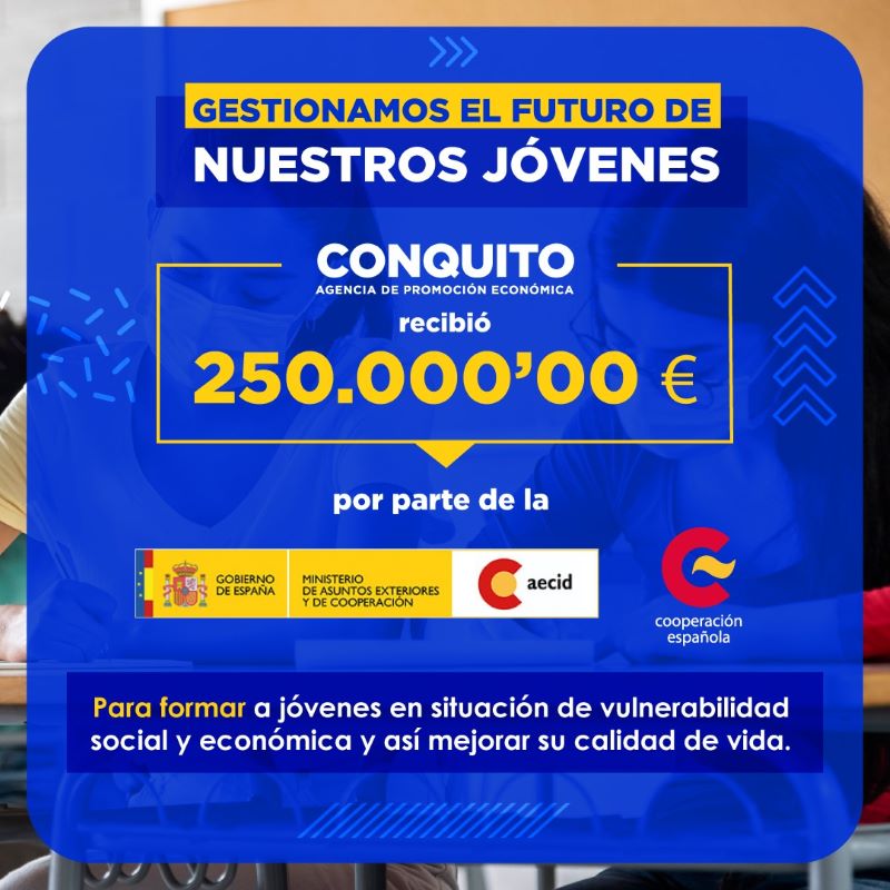 ConQuito recibe subvención de Agencia de Cooperación Española para implementar ‘Escuela Taller ...