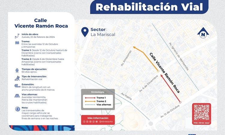 Este jueves inicia la rehabilitación de la Vicente Ramón Roca en La ...