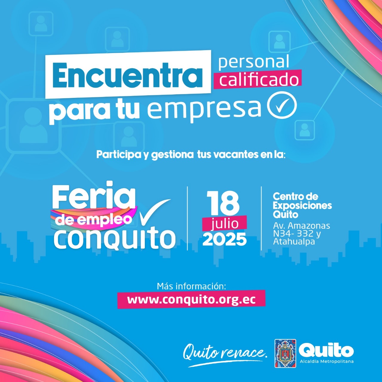 Se viene la Feria de Empleo Conquito 2025 – Quito Informa